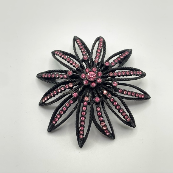 Selini | Jewelry | Vintage Signed Selini Japanned Black Tone And Pink ...
